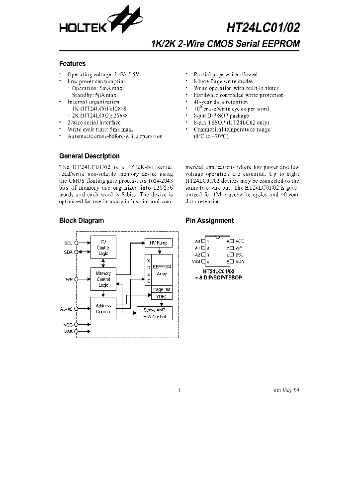24LC02_78228.PDF Datasheet Download --- IC-ON-LINE
