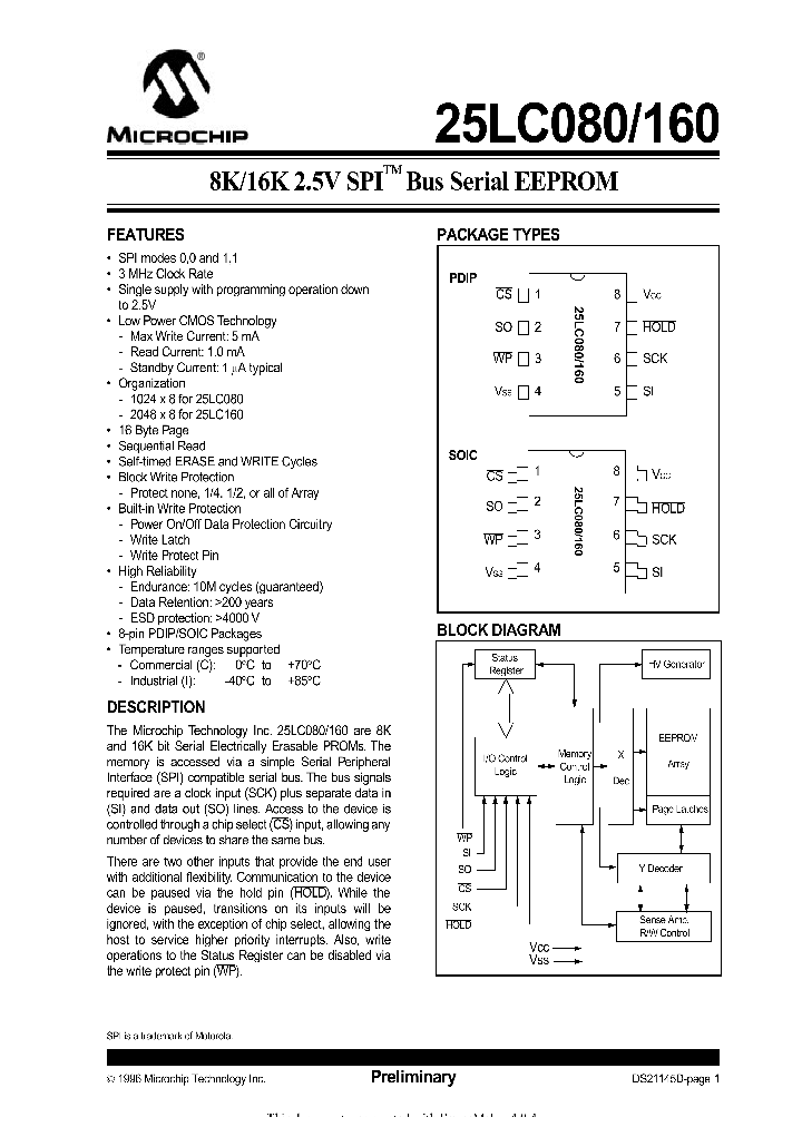 24LC160-IP_16857.PDF Datasheet Download --- IC-ON-LINE