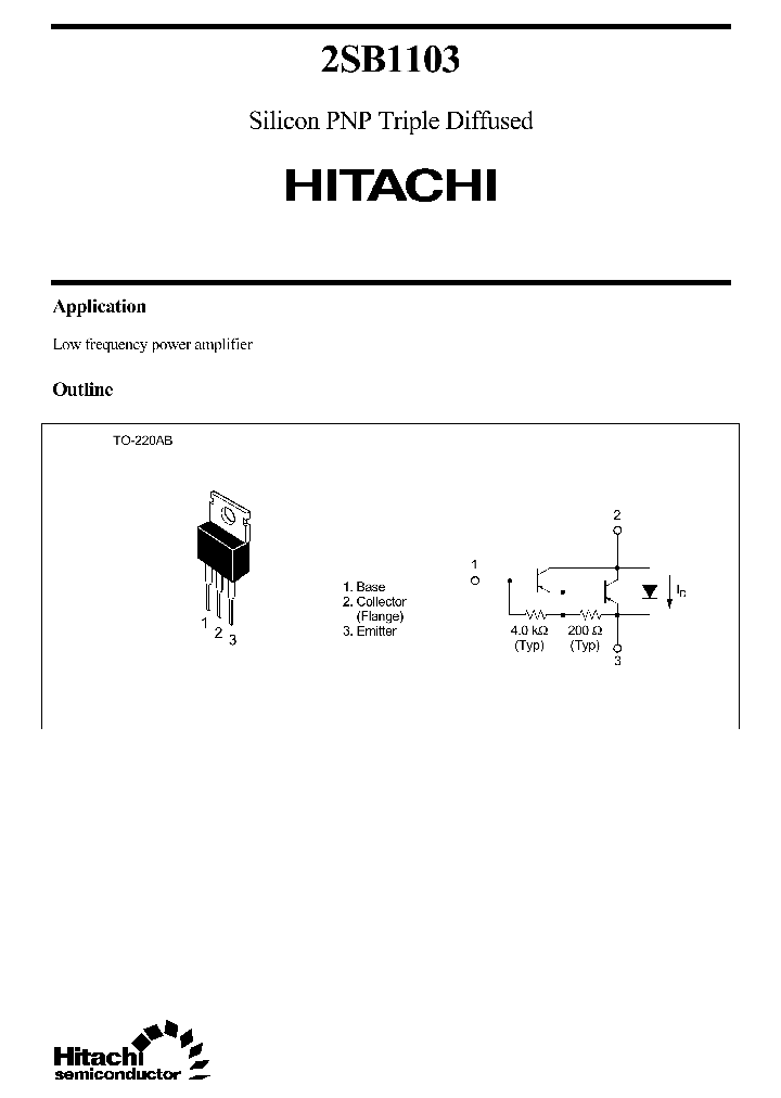 2SB1103_6730.PDF Datasheet Download --- IC-ON-LINE