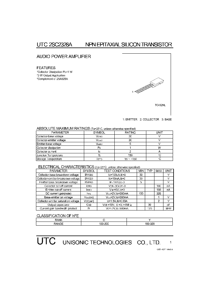 2SC2328A_186356.PDF Datasheet Download --- IC-ON-LINE