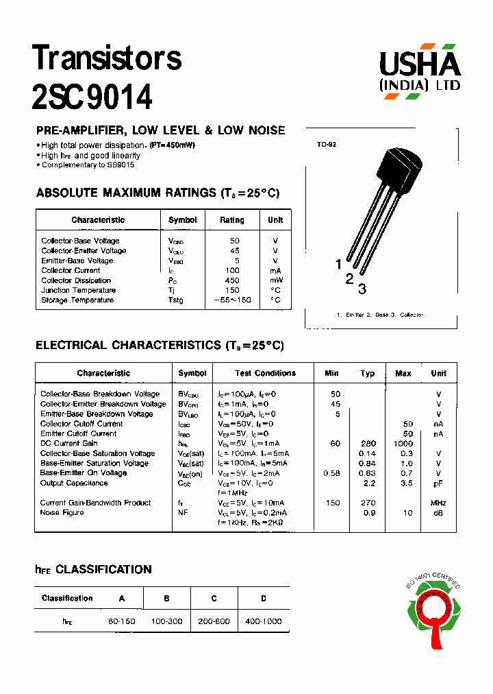 2SC9014_7184.PDF Datasheet Download --- IC-ON-LINE