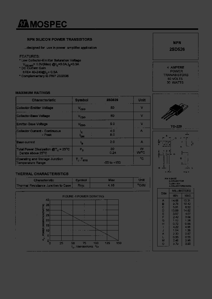 2SD526_7327.PDF Datasheet Download --- IC-ON-LINE