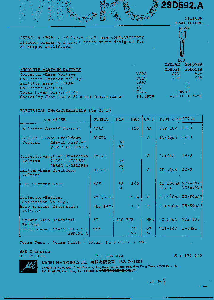 2SD592A_7335.PDF Datasheet Download --- IC-ON-LINE