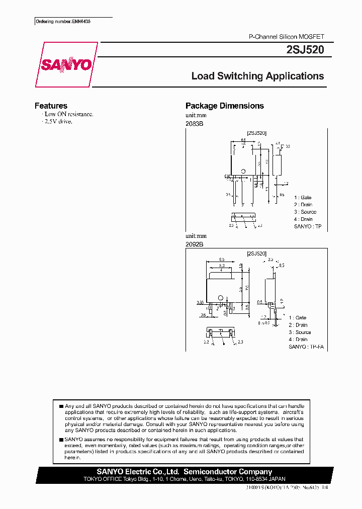 2SJ520_12925.PDF Datasheet Download --- IC-ON-LINE