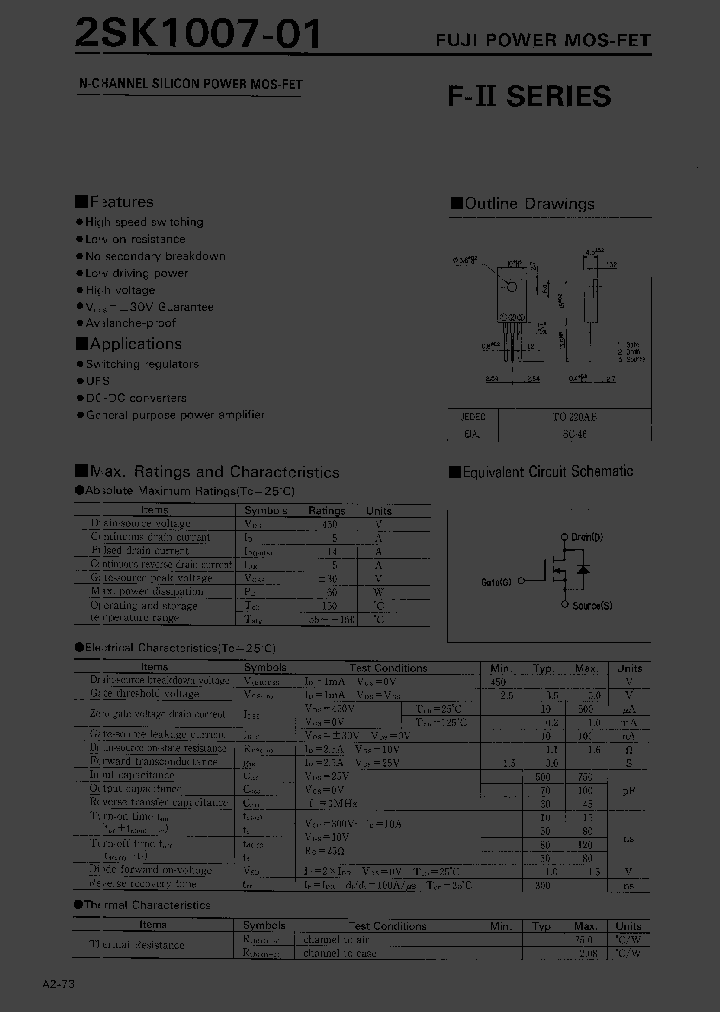 2SK1007-01_12364.PDF Datasheet Download --- IC-ON-LINE