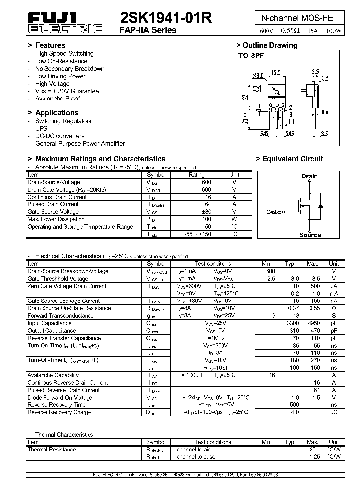 2SK1941_196345.PDF Datasheet Download --- IC-ON-LINE