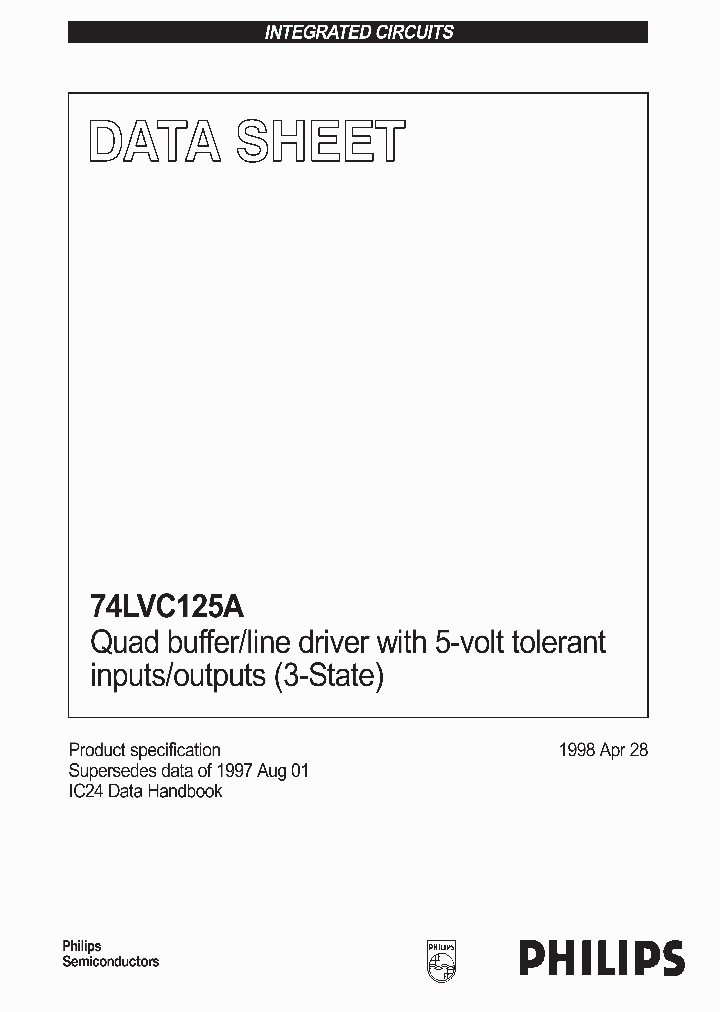 74LVC125A_19469.PDF Datasheet Download --- IC-ON-LINE