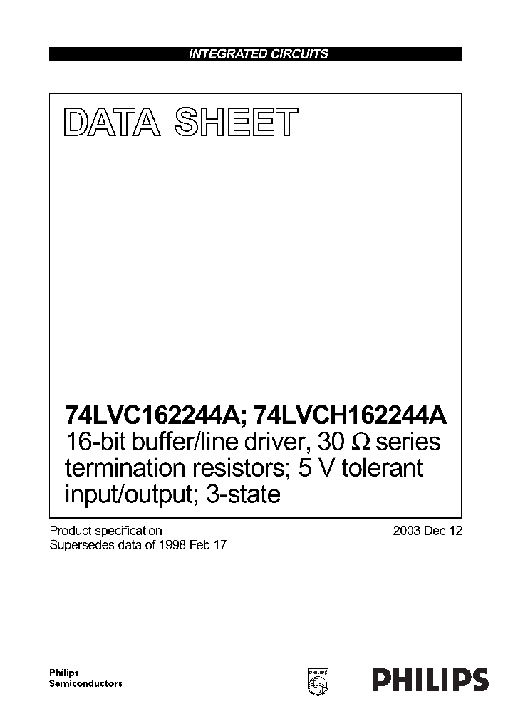 74LVC162244_19507.PDF Datasheet Download --- IC-ON-LINE