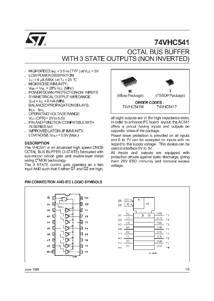 74VHC541_55500.PDF Datasheet Download --- IC-ON-LINE