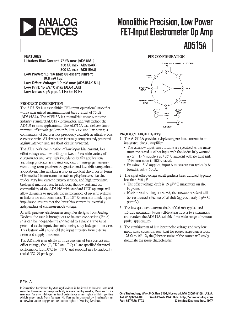 AD515_181150.PDF Datasheet Download --- IC-ON-LINE