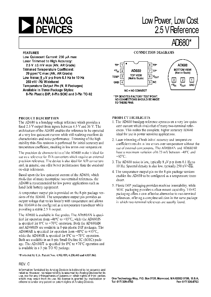 AD680_20744.PDF Datasheet Download --- IC-ON-LINE