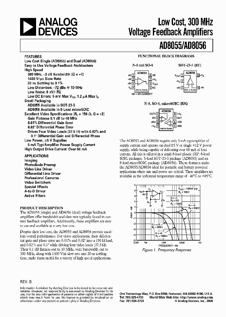 AD8056_20883.PDF Datasheet Download --- IC-ON-LINE
