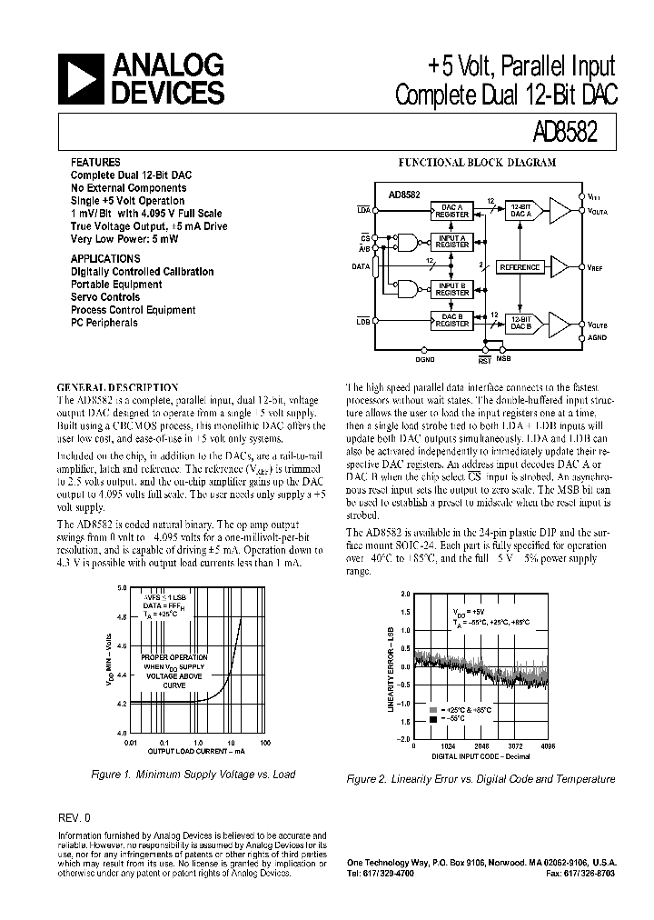 AD8582_130945.PDF Datasheet Download --- IC-ON-LINE