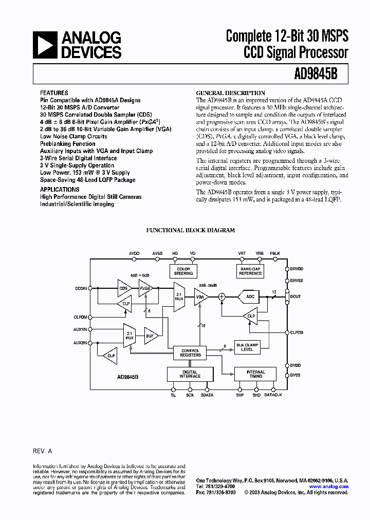 AD9845B_182346.PDF Datasheet Download --- IC-ON-LINE