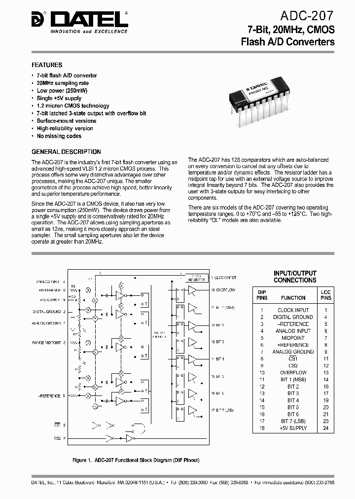 ADC-207_120445.PDF Datasheet Download --- IC-ON-LINE