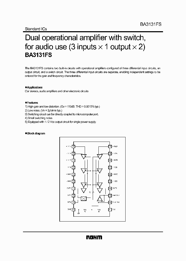 BA3131FS_3513.PDF Datasheet Download --- IC-ON-LINE