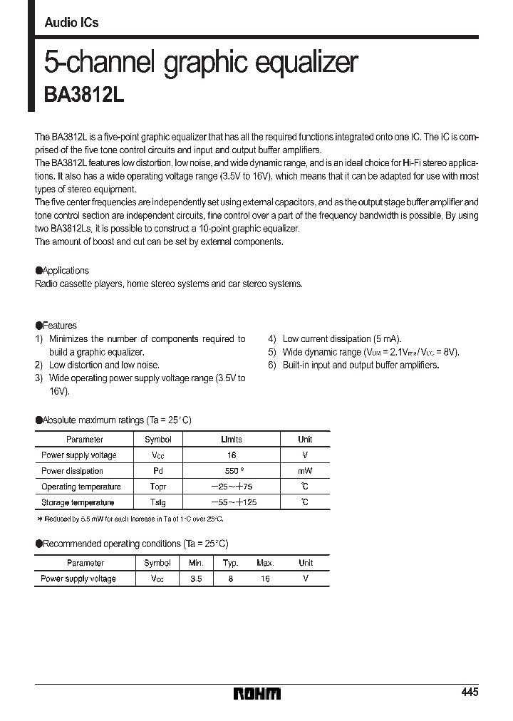 BA3812L_103410.PDF Datasheet Download --- IC-ON-LINE
