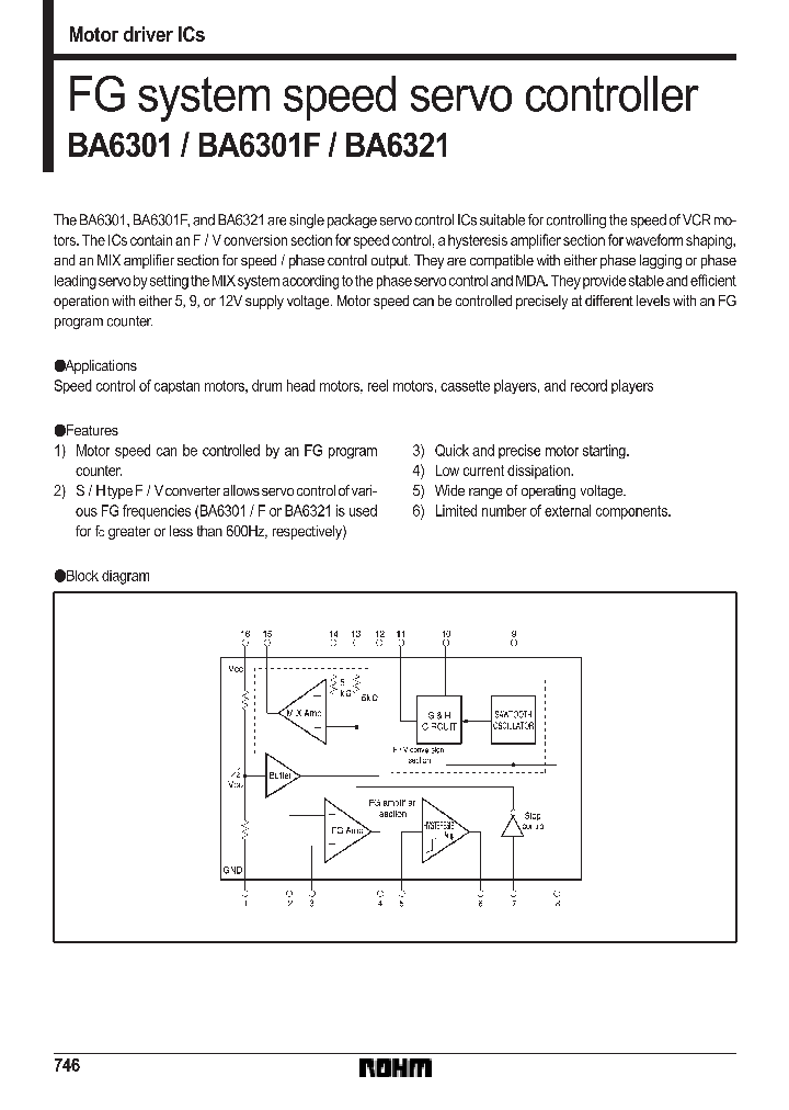 BA6301_168900.PDF Datasheet Download --- IC-ON-LINE