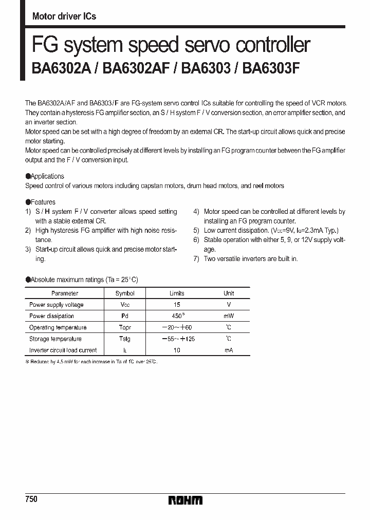 BA6303_141413.PDF Datasheet Download --- IC-ON-LINE