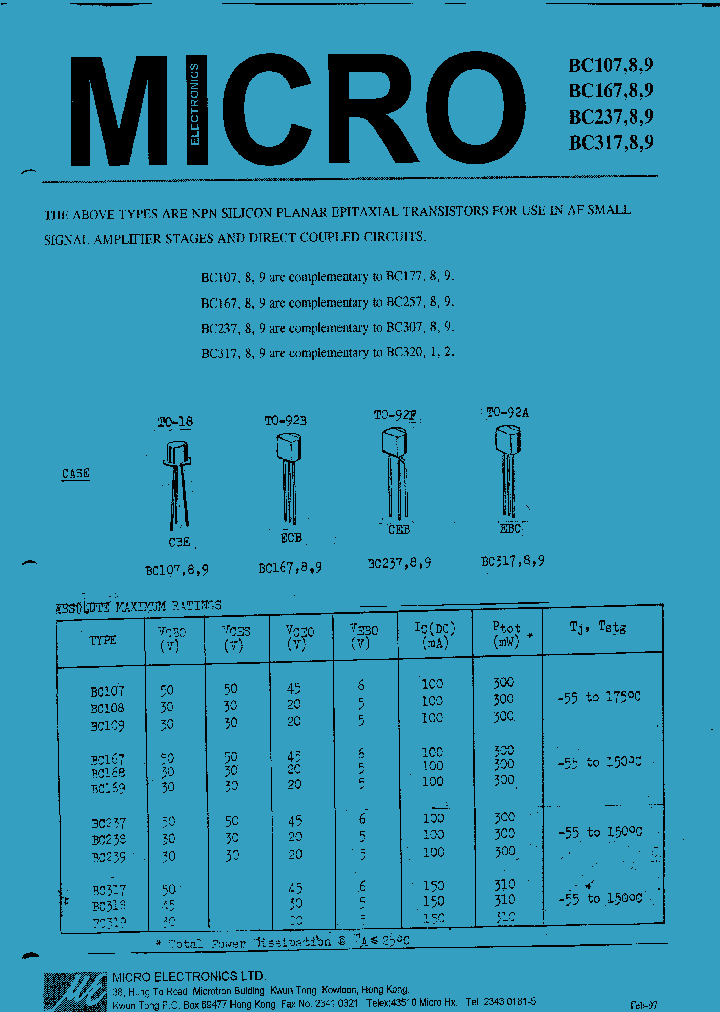 BC318_13707.PDF Datasheet Download --- IC-ON-LINE