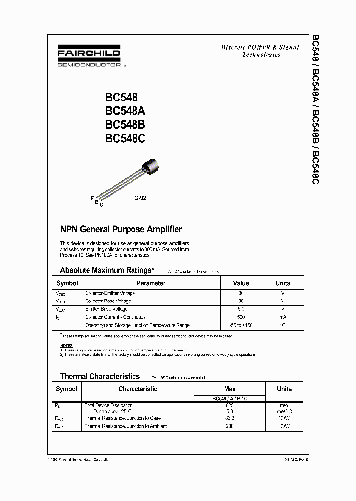 BC548_114098.PDF Datasheet Download --- IC-ON-LINE