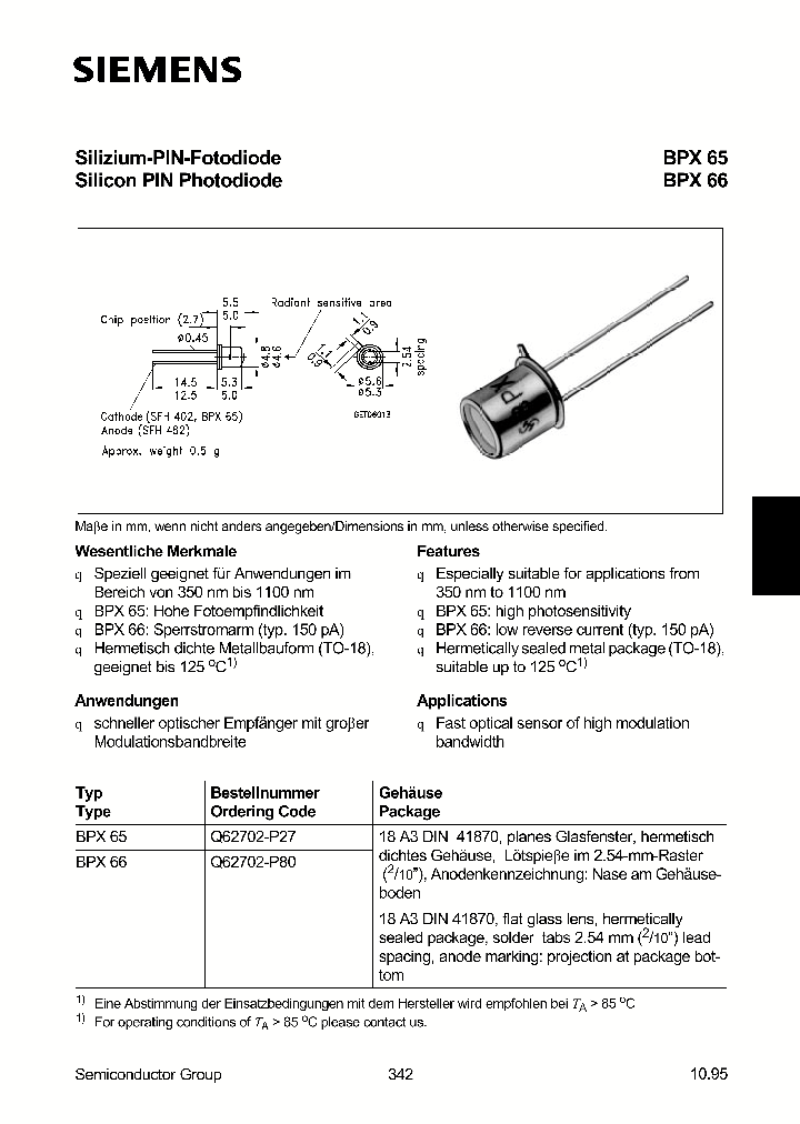Ir Photodiode Datasheet