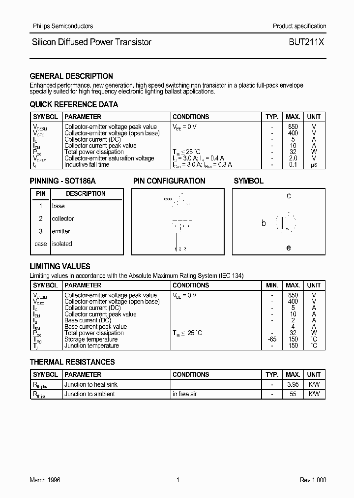 BUT211X_58942.PDF Datasheet Download --- IC-ON-LINE