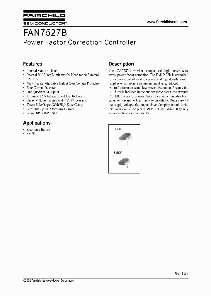 FAN7527B_182131.PDF Datasheet Download --- IC-ON-LINE