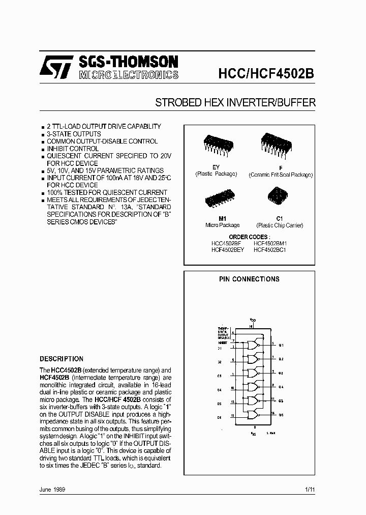 HCC4502B_191075.PDF Datasheet Download --- IC-ON-LINE