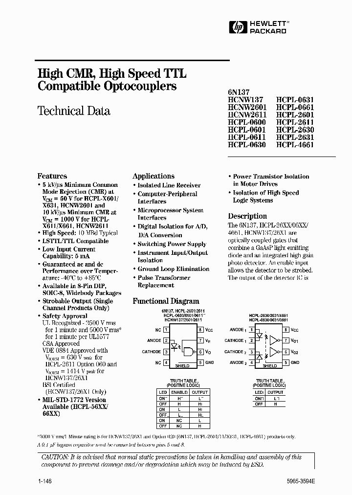 HCNW137_53035.PDF Datasheet Download --- IC-ON-LINE