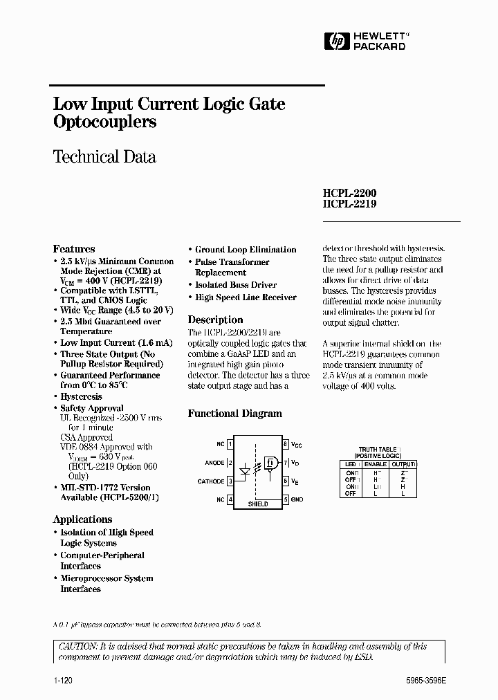 HCPL-2200_92378.PDF Datasheet Download --- IC-ON-LINE