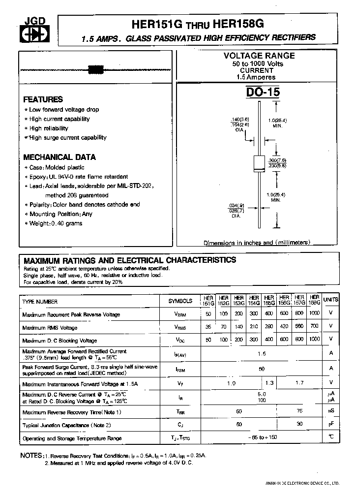 HER157G_185263.PDF Datasheet Download --- IC-ON-LINE