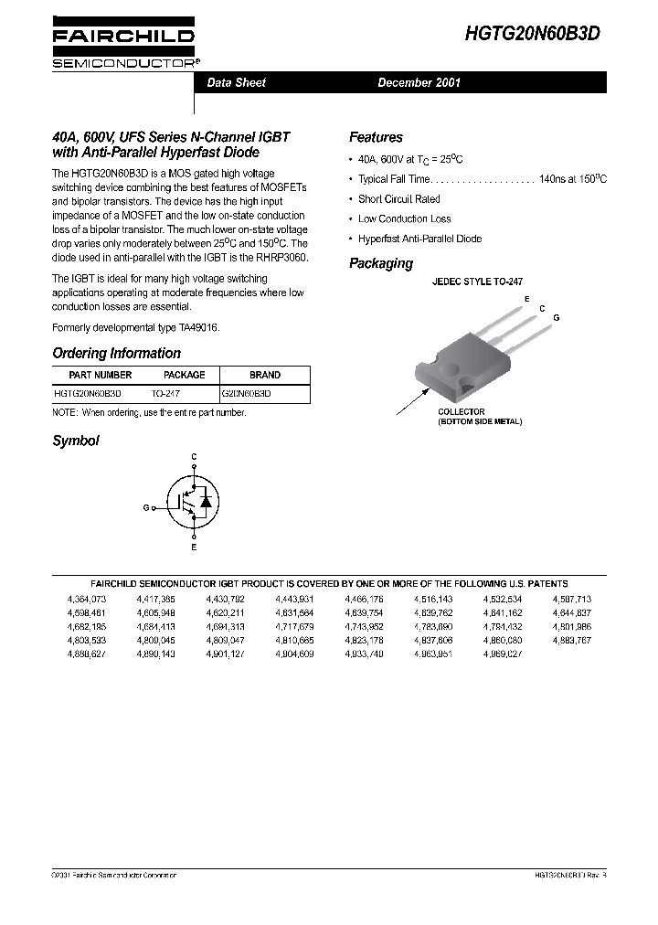HGTG20N60B3D_14588.PDF Datasheet Download --- IC-ON-LINE