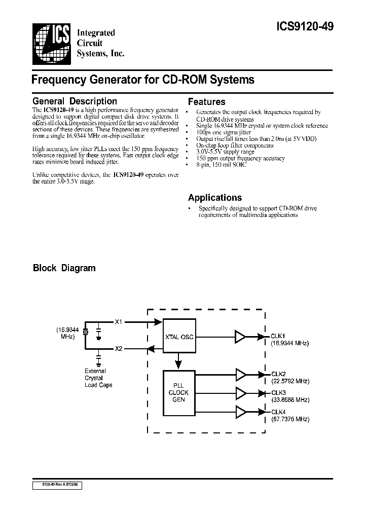 ICS9120-49_118192.PDF Datasheet Download --- IC-ON-LINE