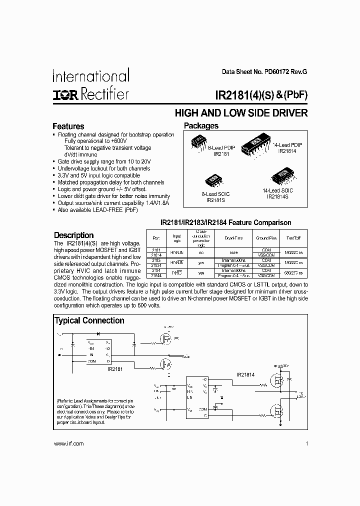 IR2181_182186.PDF Datasheet Download --- IC-ON-LINE