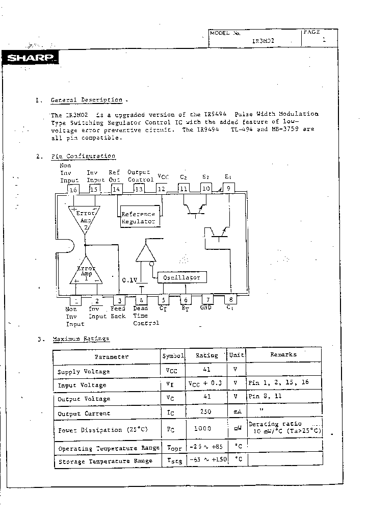 IR3M02_154881.PDF Datasheet Download --- IC-ON-LINE