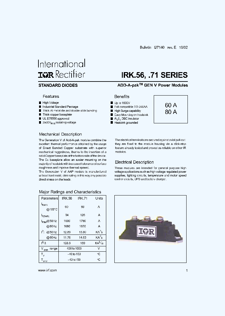 IRKD56_165044.PDF Datasheet Download --- IC-ON-LINE