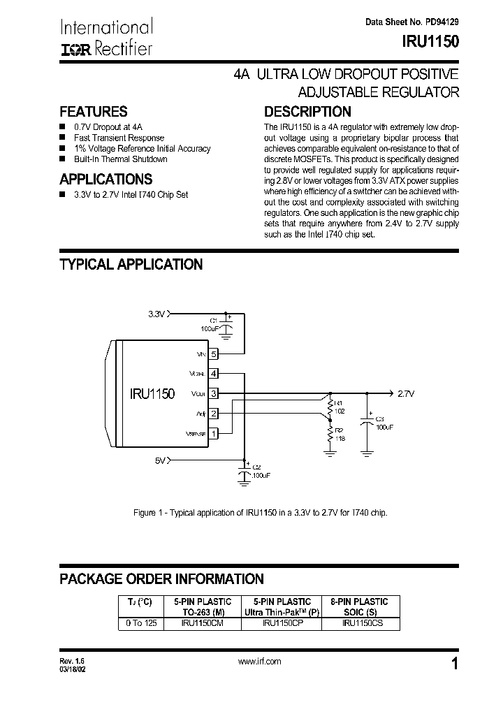 IRU1150_102623.PDF Datasheet Download --- IC-ON-LINE