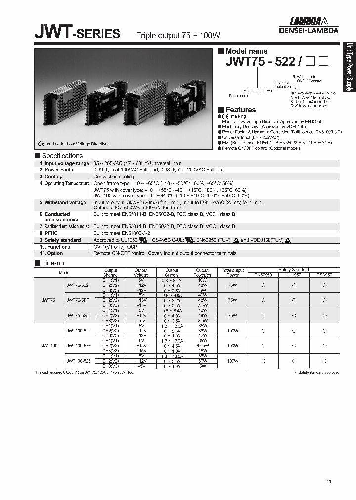 JWT75_49349.PDF Datasheet Download --- IC-ON-LINE