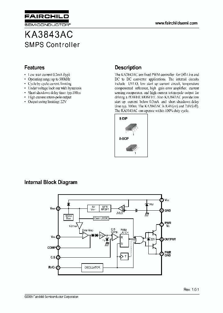 KA3843AC_129975.PDF Datasheet Download --- IC-ON-LINE