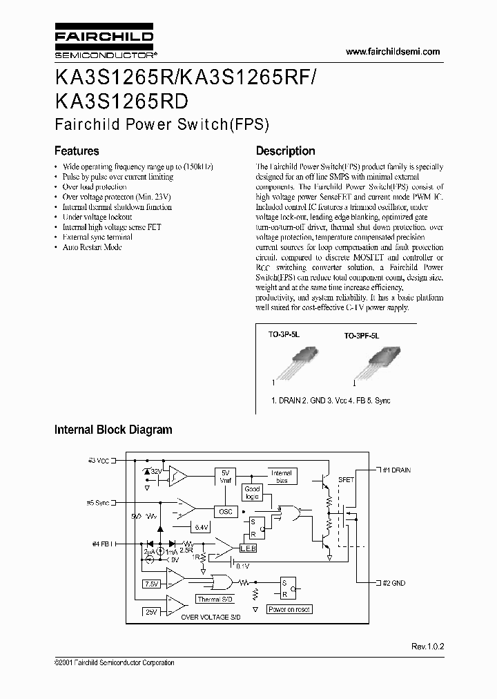 KA3S1265_152101.PDF Datasheet Download --- IC-ON-LINE