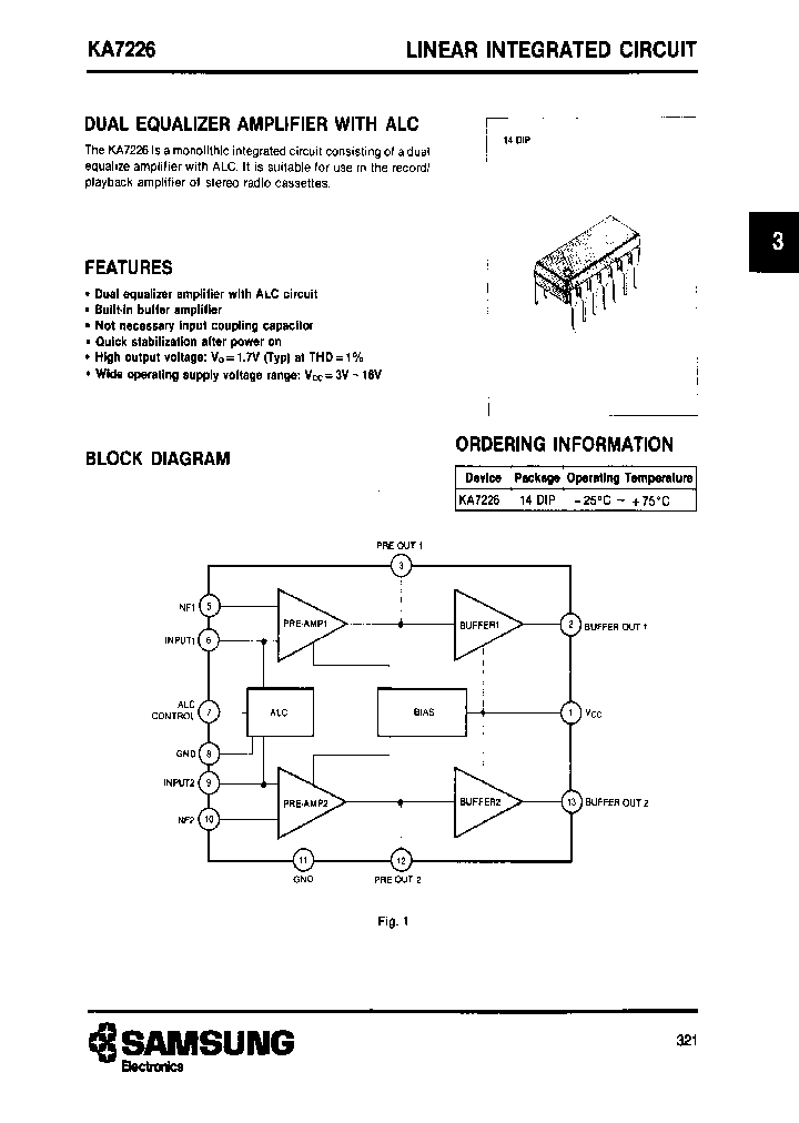 KA7226_190669.PDF Datasheet Download --- IC-ON-LINE