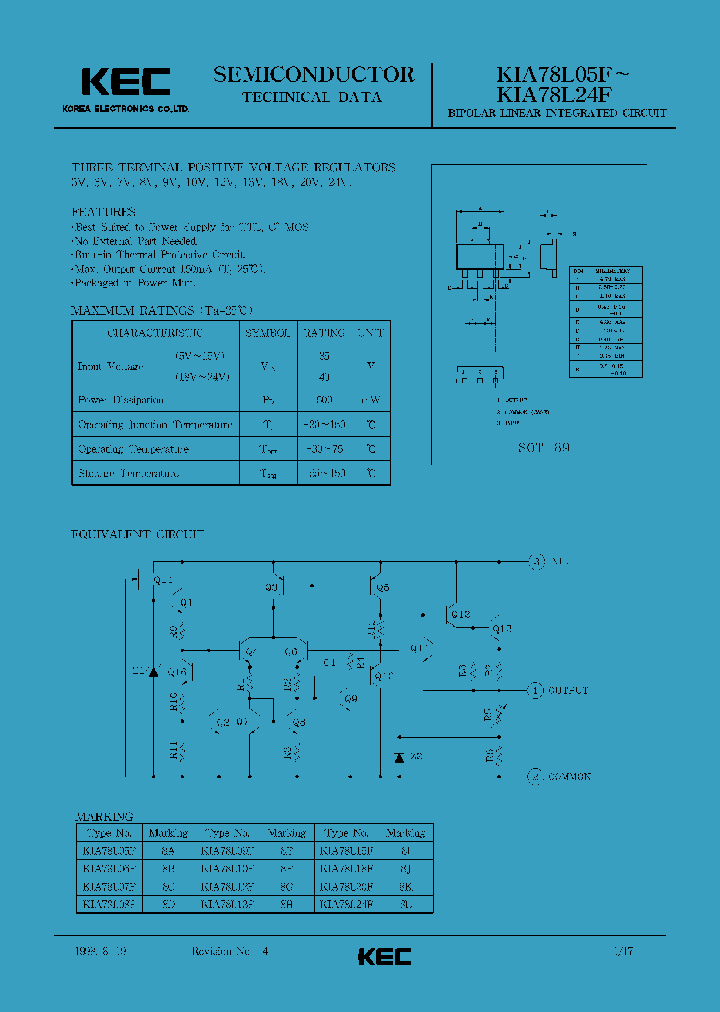 KIA78L05F_129058.PDF Datasheet Download --- IC-ON-LINE