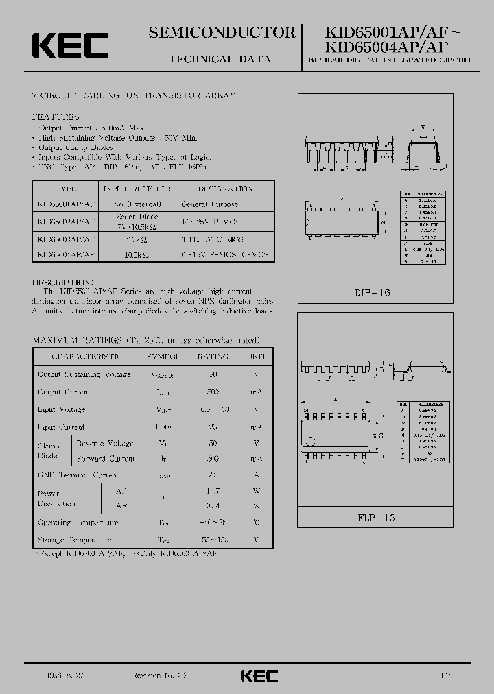 KID65001AF_27041.PDF Datasheet Download --- IC-ON-LINE