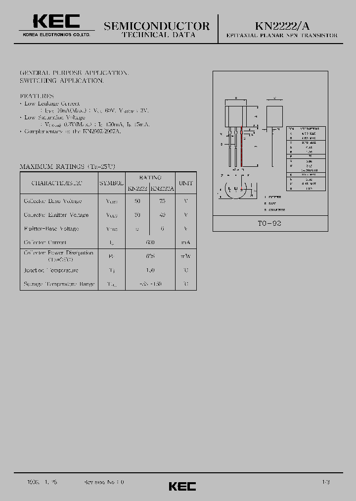 KN2222_41281.PDF Datasheet Download --- IC-ON-LINE