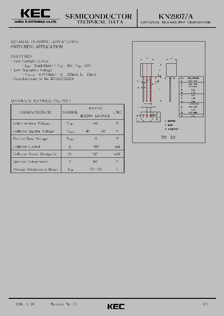 KN2907_174019.PDF Datasheet Download --- IC-ON-LINE