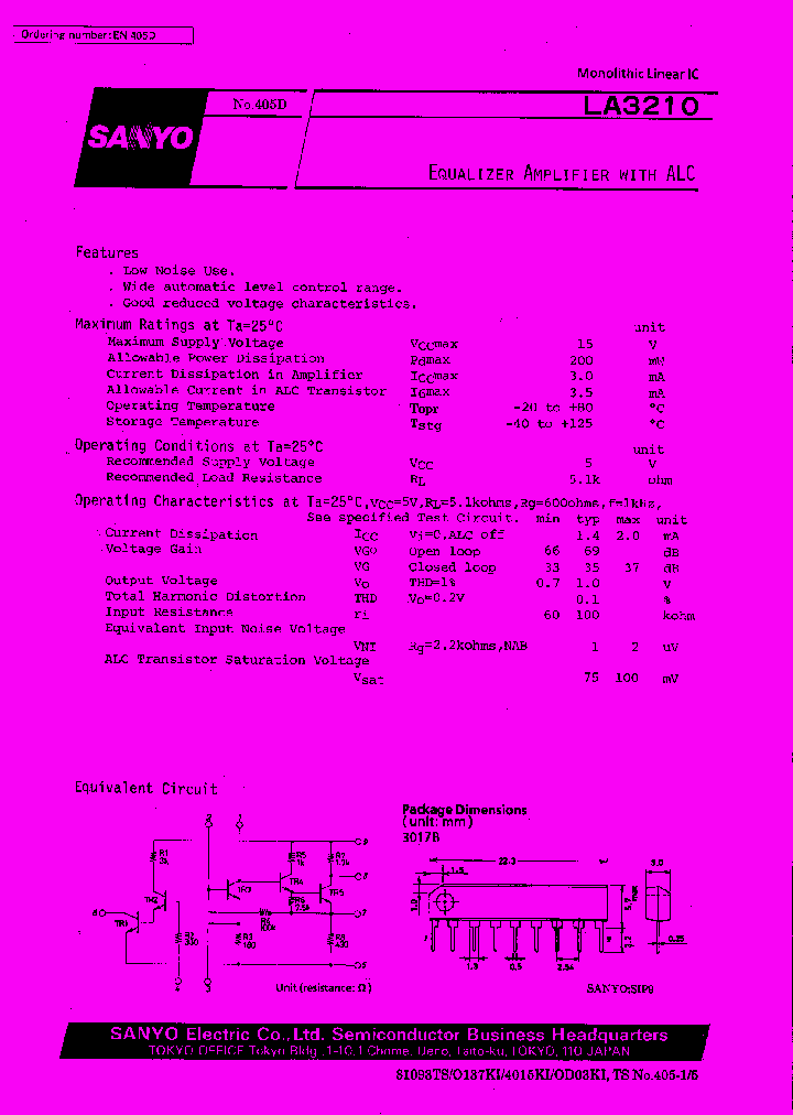 LA3210_106673.PDF Datasheet Download --- IC-ON-LINE