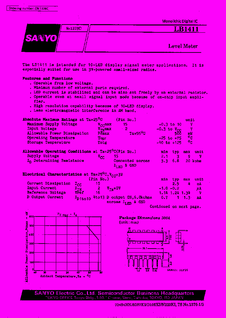 LB1411_195519.PDF Datasheet Download --- IC-ON-LINE