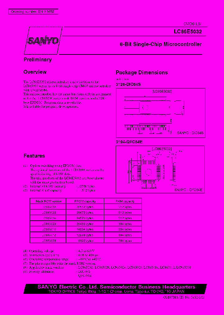 LC865008_135361.PDF Datasheet Download --- IC-ON-LINE