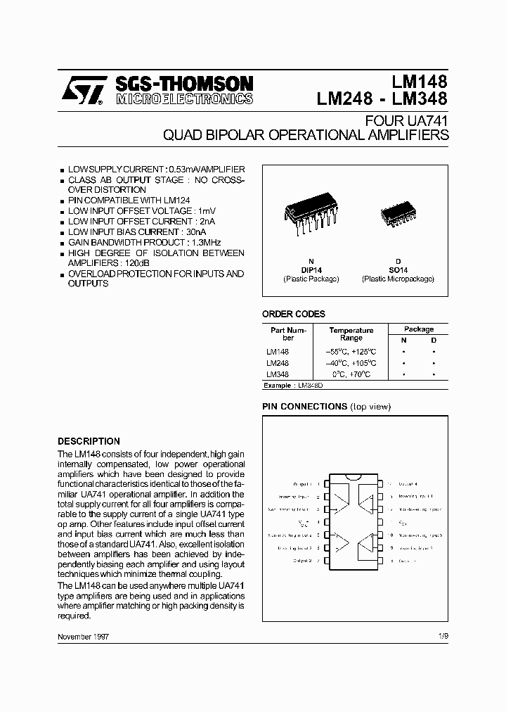 LM148D_173357.PDF Datasheet Download --- IC-ON-LINE